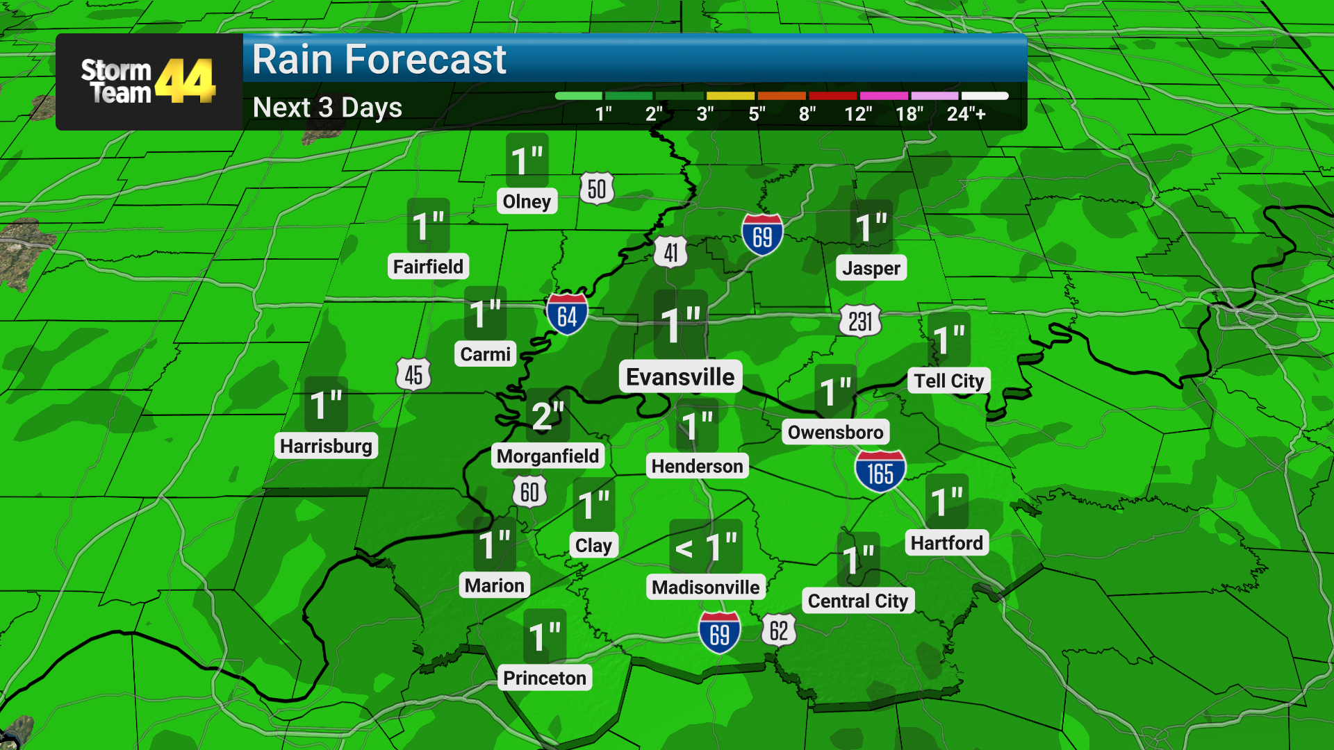Daily Storm Chances and Warming Trend | Forecast | wevv.com